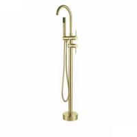 China Commercial Deck Mount Tub Faucet Brass Brushed Gold Bronze Custom for sale