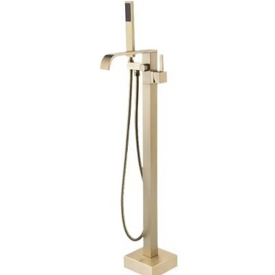 China CUPC Freestanding Bathtub Accessories Brass Brushed Bronze Tub Faucet Taps for sale