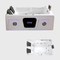 China Garden LUCITE Acrylic Resin 72 Inch Freestanding Jetted Tub Hot Spring Soaking Villas for sale