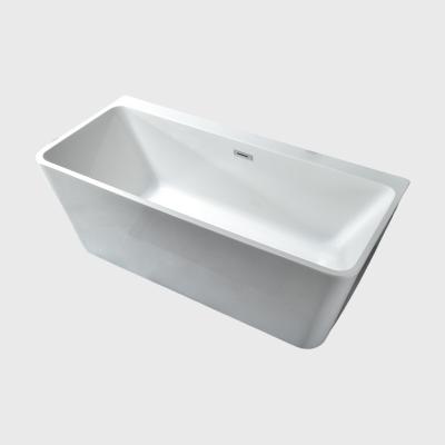 China Alkali Free White Acrylic Back To Wall Bathtubs Freestanding Deep Soaking 1400mm for sale
