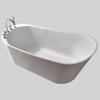 China Large Space Acrylic Bathtub 1.6m Free Standing Soaking Pool Drainer Seamless Integrated Design for Hotel for sale
