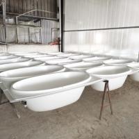 China LC-942 OEM ODM Durableacrylic freestanding tub Bathroom Three Side Skirt Stackable Acrylic Freestanding Bathtub for sale