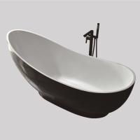China Custom Black Corner Bathtub Bathroom Freestanding 60 Inch Slipper for sale