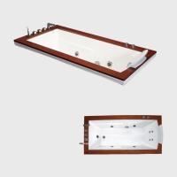 China 24Inch Buildin Massage Freestanding Jetted Bathtub Acrylic 2 Person Round American Standard for sale