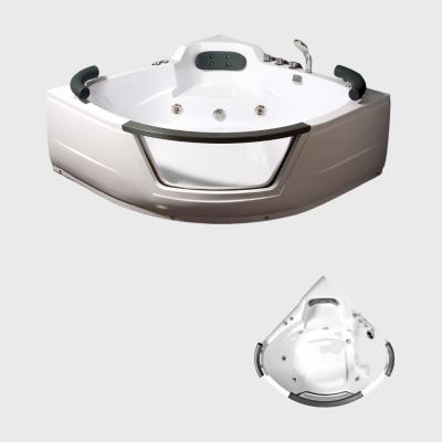 China 2 People Freestanding Whirlpool Tub Corner Jetted Bathtub Anti Resistant ODM for sale
