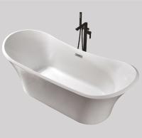 China Sustainable Modern Acrylic Slipper Bathtub Soak Spa With Drainer 1500mm for sale