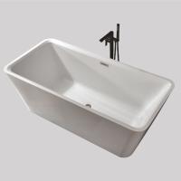 China Lightweight Whirlpool Acrylic Free Standing Bathtubs Matte White In Bulk for sale