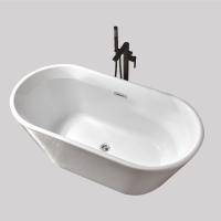 China 1700mm Bathroom Whirlpool Soaking Fiberglass Freestanding Tub Bath With Drainer ODM for sale