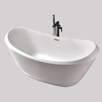 China Custom Size Adult Soaking Acrylic Slipper Bathtub Freestanding For Small Bathrooms for sale