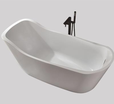 China Modern Bathroom Whirlpool Acrylic Freestanding Tub 1500mm With Shower Faucet White for sale