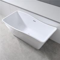 China Alcove Acrylic Integral Bathtub White Rectangle Soaking Luxury Bath Tubs Bathroom Use Single Person for sale