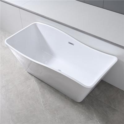 China Alcove Acrylic Integral Bathtub White Rectangle Soaking Luxury Bath Tubs Bathroom Use Single Person for sale