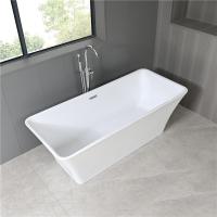 China Custom Modern White Acrylic Free Standing Bathtubs For Hotel Home Bathroom for sale