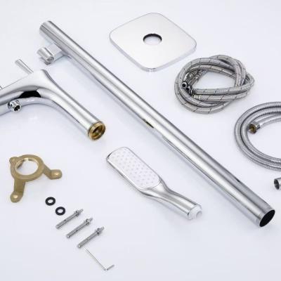 China Modern Brass Chrome Bathtub Faucet Floor Mount Acrylic Clawfoot Tub for sale