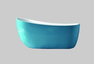 China LC-839  Blue Acrylic Free Standing Bathtubs Seamless Bonding and Anti-Slip Treatment for sale