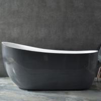 China 1500mm Freestanding Matte Black Corner Bathtub Sustainable Customized for sale