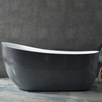 China 1500mm Freestanding Matte Black Corner Bathtub Sustainable Customized for sale