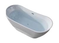 China Stain Resistant Bathroom Acrylic Slipper Bathtub Freestanding Soaking White Custom for sale