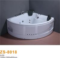 China Sleek Acrylic Freestanding Combination Tub With Air & Water Jets For High-End Bathroom Renovations for sale
