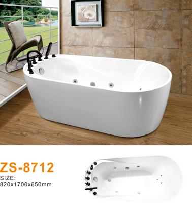 China Innovative Acrylic Freestanding Hydromassage Bathtub With Automatic Cleaning System for sale