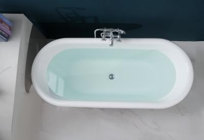 China Modern Design Acrylic Freestanding Bathtub with 60 Gallons Capacity and 1 Year Warranty for 1-2 Persons for sale