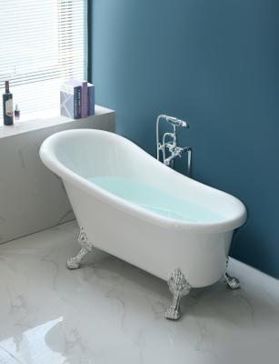 China Modern White Acrylic Free Standing Bathtub with 1-2 Person Capacity and 100 Lbs Weight for Durability for sale
