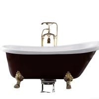 China Red Acrylic Slipper Bathtub with 5-year Warranty and Customizable Size for Freestanding Installation for sale