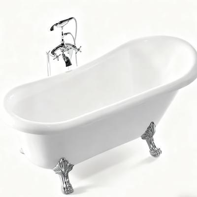 China Easy to Clean and Durable Customizable Size Acrylic Slipper Bathtub for Modern Bathrooms for sale