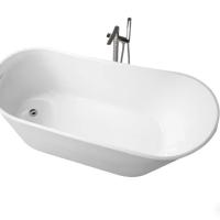 China 1500x750x720mm Smooth Surface Acrylic Slipper Bathtub with Anti-Slip Bottom and Fiberglass Reinforcement for sale