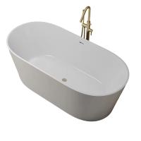 China Customizable Acrylic Free Standing Bathtub with 5-year Warranty and Smooth Surface in 1500x750x720mm Size for sale
