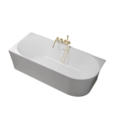 China Custom Size Acrylic Free Standing Bathtub with Seamless Bonding and Anti Slip Coating for Luxury Homes and Hotels for sale