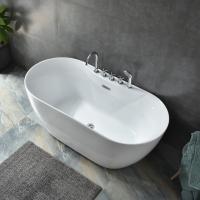 China Customizable Acrylic Free Standing Bathtubs designed with modern style durable acrylic and suitable for hotel and home bathroom for sale