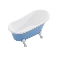 China Modern Blue Vintage Freestanding Bathtub with Claw Feet 1500x750x720mm for Indoor Soaking in Hotels and Villas for sale