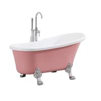 China Modern Freestanding BathTub Oval Bathtub With Claw Feet for Indoor Soaking in Hotels and Villas or Household PINK Vintage Tub for sale