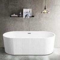 China Durable 1500x750x720mm Acrylic Free Standing Bathtub with Seamless Bonding and 5-Year Warranty for sale