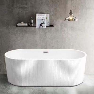 China Durable 1500x750x720mm Acrylic Free Standing Bathtub with Seamless Bonding and 5-Year Warranty for sale