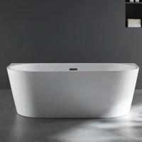 China 1500x750x720mm Acrylic Free Standing Bathtub with Seamless Bonding and Whirlpool Massage Function for sale