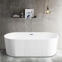 China Contemporary Acrylic Free Standing Bathtub with Reinforced Structure Non Toxic Material for Ultimate Bathing Comfort for sale