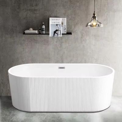 China Contemporary Acrylic Free Standing Bathtub with Reinforced Structure Non Toxic Material for Ultimate Bathing Comfort for sale