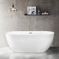 China Durable 1500x750x720mm Acrylic Free Standing Bathtub with Seamless Bonding and Fiberglass Reinforcement for sale