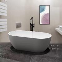 China Durable Acrylic Free Standing Bathtub with Fiberglass Reinforcement Seamless Bonding and Anti-Slip Treatment for sale