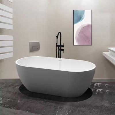 China Durable Acrylic Free Standing Bathtub with Fiberglass Reinforcement Seamless Bonding and Anti-Slip Treatment for sale