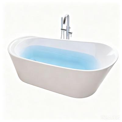 China Durable Acrylic Free Standing Bathtub with Smooth Surface Easy to Clean and Anti Slip Bottom Options for sale