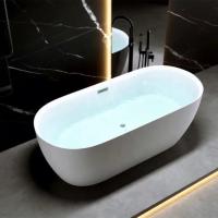 China Elegant Acrylic Free Standing Bathtub with Heat Retention, Easy Maintenance, and Customizable Size for Homes and Hotels for sale