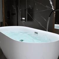 China Elegant Acrylic Free Standing Bathtub with Heat Retention, Easy Maintenance, and Customizable Size for Homes and Hotels for sale