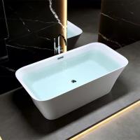 China Durable Acrylic Free Standing Bathtub with Heat Retention Easy Maintenance and Customizable Size for Various Applications for sale