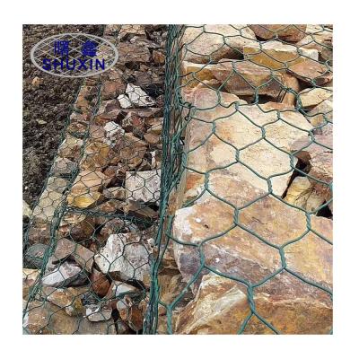 China Hole 8*10cm River Slope Steel Gabion Baskets 2*1*1m Galvanized Woven for sale