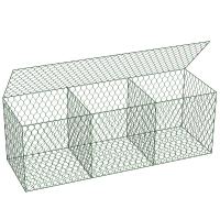 China Iron Wire Mesh Metal Gabion Cages Galvanized / Pvc Coated 3mx1mx1m for sale