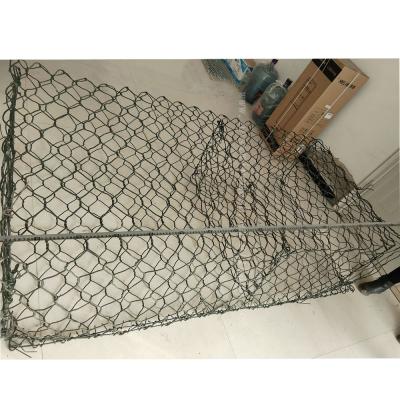 China Heavy Duty 8x10cm Pvc Coated Gabion Baskets Hexagonal Wire Mesh For Retaining for sale