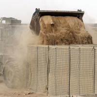 China Mil 2 Gravel Filling Military Barrier Heavy Galvanized Square Welding Mesh Protective for sale
